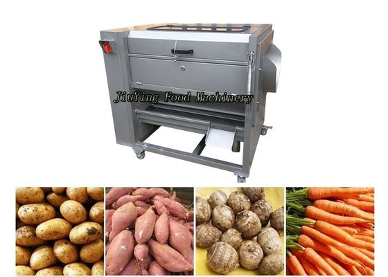 Automatic SUS Brush Peeling And Washing Machine Root Vegetable Cleaner ...