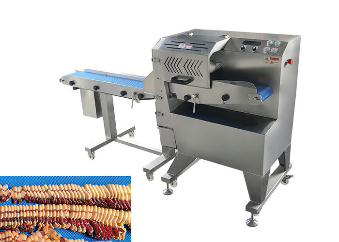 Stainless Steel Cooked Beef Meat Slicing Machine 160mm Width Conveyor Belt