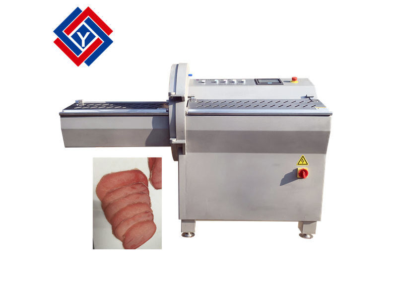 Conveyor Feeding Inlet 4.4KW Ham Goat Meat Cutting Machine