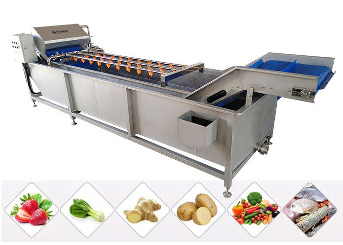 13.8KW Vegetable Fruit Washing Machine Salad Lettuce Spinach Processing ...