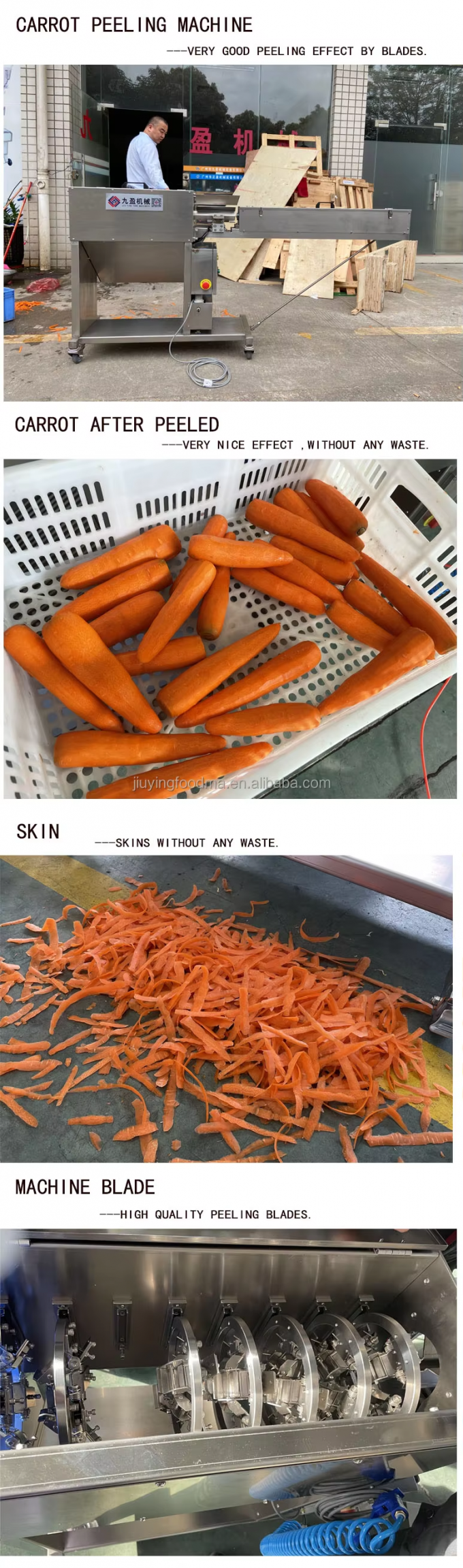 Electric Carrot Peeling Machine Vegetable Processing Equipment